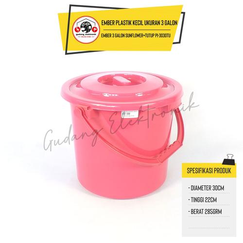 Jual Ember Plastik Murah Ukuran 3 Galon Warna Biru dan Pink PI-3030TU ...
