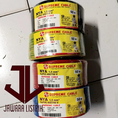 Jual nya 1,5 mm supreme 1x1,5 mm 1,5mm 50meter kabel kawat - Merah - Jakarta Timur - JAWARA ...