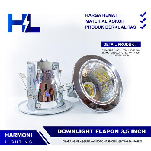 Jual kap rumah lampu downlight 3.5 inch fitting e27 lampu plafon tanam ...