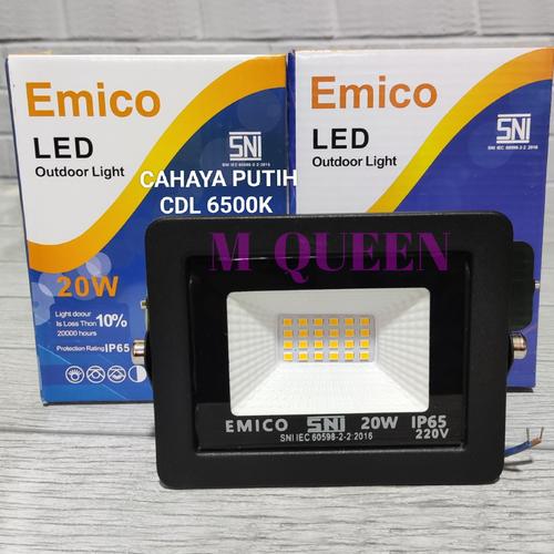 Jual EMICO LAMPU SOROT LED 20W LED FLOOD LIGHT 20W LED TEMBAK OUTDOOR-PUTIH - EMICO 20W PUTIH ...