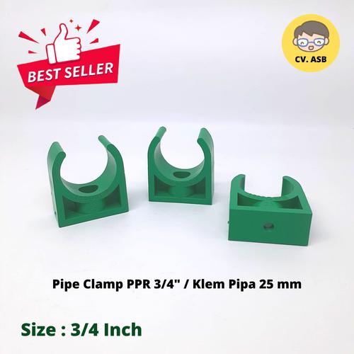 Jual Klem Pipa 3/4" PPR Pipe Clamp 25mm 25 mm 3/4" PPR Clem Pipa PPR 3/ ...