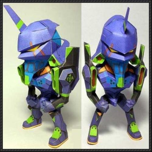 Jual DIY Papercraft Mecha SD Evangelion Unit-01 Jasmine Paper - Kota ...