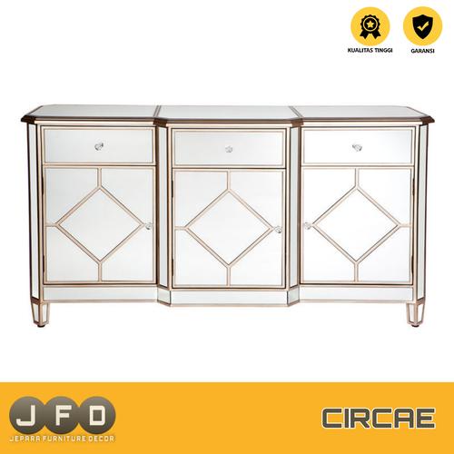 Promo Meja Buffet Kaca Minimalis Circae Mirrored Glass Buffet Table ...