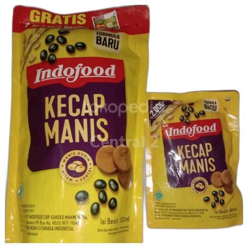 Jual Indofood Kecap Manis 60Ml, Indofood Kecap Manis 520Ml - Besar ...