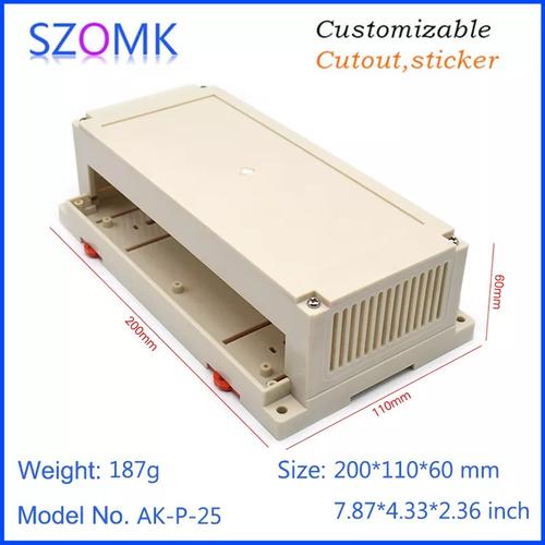 Jual 200X110X60mm Kotak PLC Box Case Din Rail Enclosure 2Side Terminal ...
