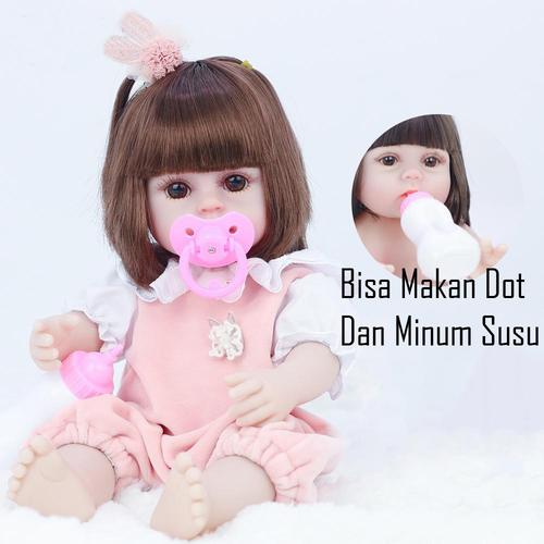 Jual Boneka Reborn Baby Soft Vinyl Silicone Handmade Realistic Big Eyes ...