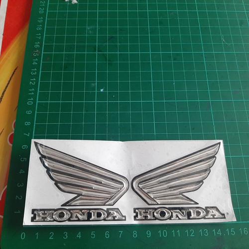 Jual Sticker cutting timbul sayap honda logo wing honda - SILVER - Kota ...