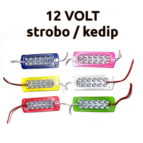 Jual LED Strobo Ultrasonic 12 mata 12 volt Lampu LED Strobo motor mobil ...