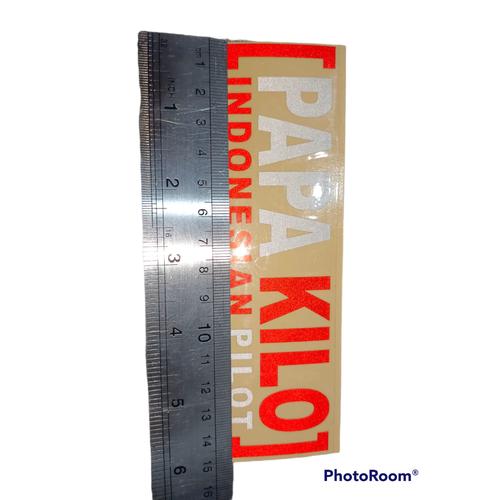 Jual Cutting Sticker Papa Kilo Indonesia Pilot - Kota Depok - Angkasa ...