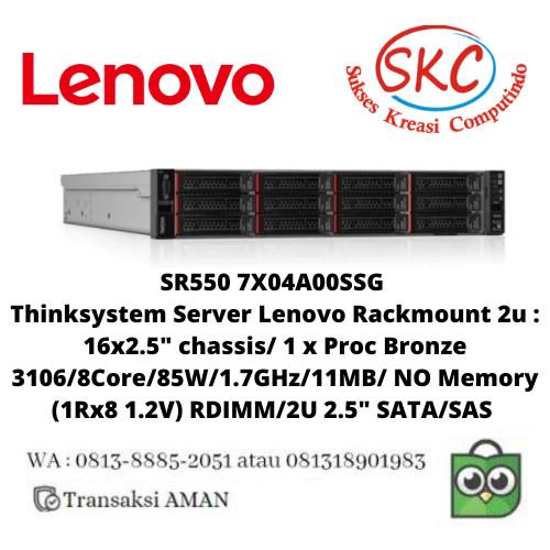 Jual SR550- 7X04A00SSG : Thinksystem Server Lenovo Rackmount 2u :* 16x2 ...