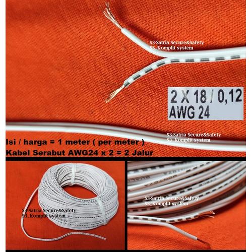 Jual Putih Putih Motif Kabel AWG24x2 ( meter) 2 jalur Kabel Listrik serabut - Jakarta Timur - S3 ...