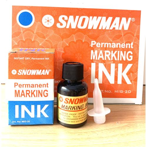 Jual ISI ULANG TINTA PERMANEN / REFILL INK SPIDOL SNOWMAN PERMANEN ...