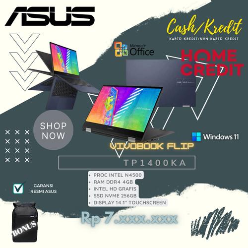 Jual LAPTOP ASUS VIVOBOOK FLIP TP1400KA INTEL N4500/8GB/512GB/14" W11 ...