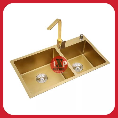 Jual Kitchen Sink 8245 Stainless Sus 304 Gold/Emas Paket Lengkap/Body ...