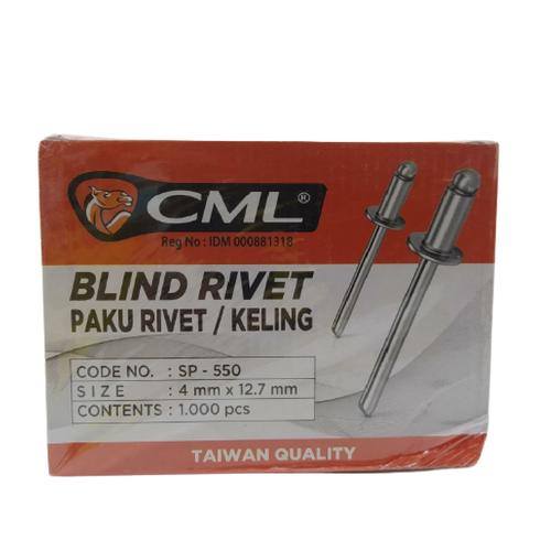 Jual Paku Blind Rivet Camel Paku Rivet 550 (4mm x 12,7mm) isi 1000pcs ...