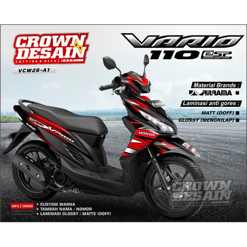 Jual Stiker Decal Vario 110 ESP/Fi 2017 Merah - Decal Honda Vario 110 ...