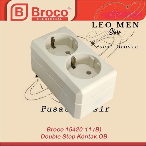 Jual Stop Kontak OB~Stop Kontak Out Bow~Broco~2 Lubang~SEGI~15420~Cream ...
