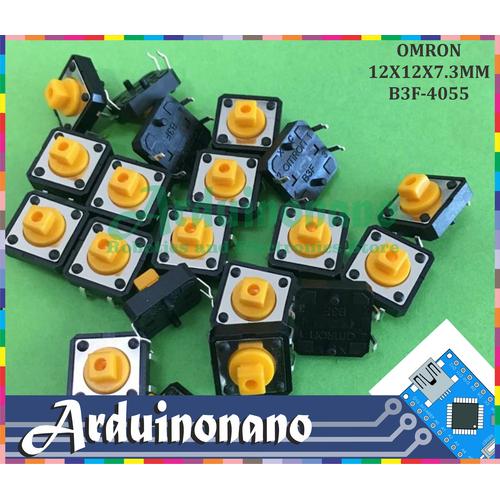 Jual Push Button Omron 12X12X7.3mm Tact Switches Micro Switch B3F-4055 ...