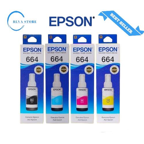 Jual TINTA EPSON 664 ORIGINAL SATU SET EMPAT WARNA printer type L100/L1 - 1Set 4 Warna - Jakarta ...