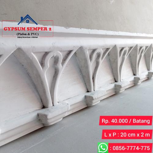 Jual Lis Profil Plafon motif Kubah 20 cm / Lis gypsum motif kubah ...