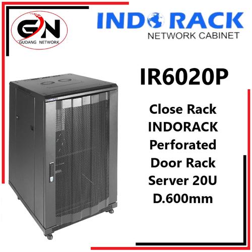 Jual Close Rack INDORACK Perforated Door Rack Server 20U D.600mm ...