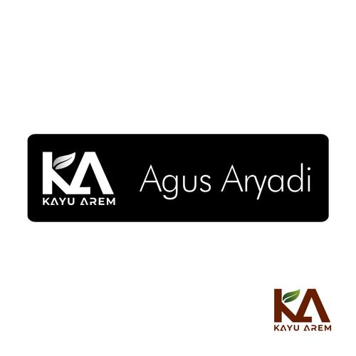 Jual Name Tag Papan Nama Dada Grafir Magnet tempel Bahan Kayu ...