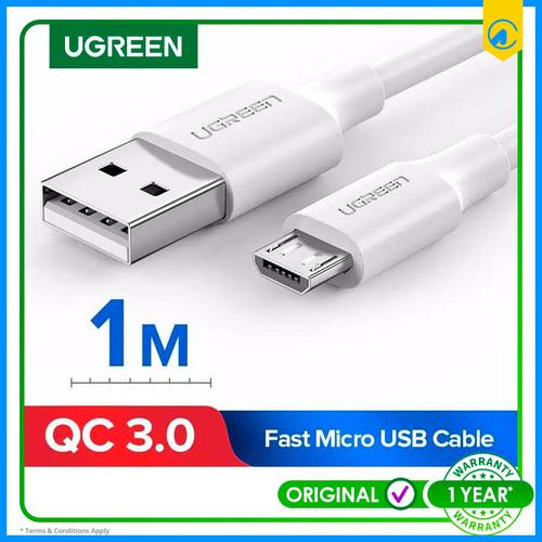 Jual Ugreen 60141 USB Type A to Micro USB Cable 1meter White - Jakarta ...