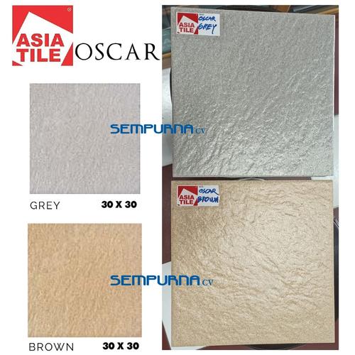 Jual Keramik lantai kasar 30x30 Asia Tile Oscar Grey - Kota Surabaya ...