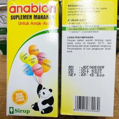 Jual Anabion Syrup 60 ml Anabion Plus Syrup 60 ml - Anabion Syrup - Kab ...