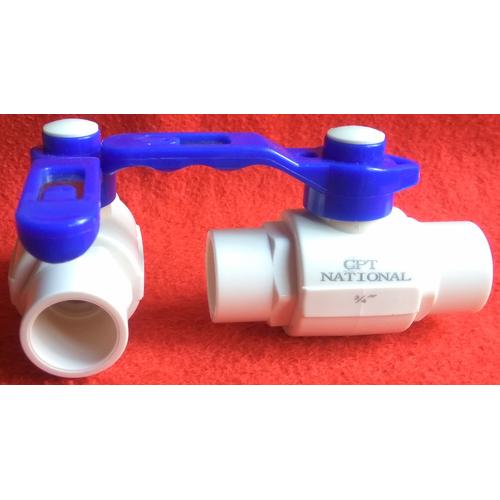 Jual BALL VALVE UPVC / STOP KRAN UPVC GAGANG BESI CPT NATIONAL 3/4 ...