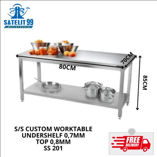 Jual Meja Stainless Steel 201 / Meja Dapur Restoran / Work Table Custom ...