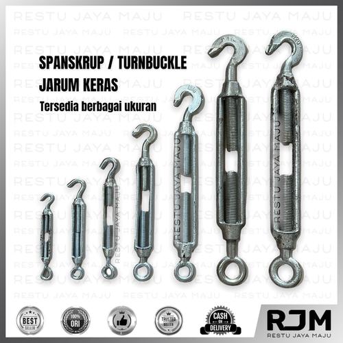 Jual Jarum Keras 1/4 5/16 3/8 1/2 Span Skrup Turnbuckle M6 M8 M10 M12 ...