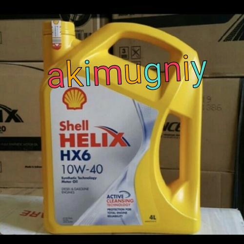 Jual oli shell helix hx6 100% original barcode scan galonan bergaransi ...