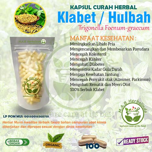 Promo KLABET Hulbah Fenugreek 100 Kapsul Herbal Memperbesar Payudara ...