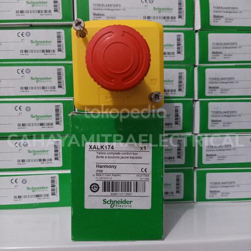 Jual SCHNEIDER CONTROL STATION EMERGENCY STOP FUNCTION XALK174 ORI ...