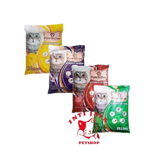 Jual Pasir Kucing Pawsitive 25L- Pasir Kucing Wangi Gumpal GOSEND GRAB ...