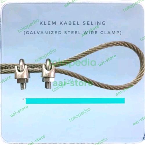 Jual wire rope clamp ciline 3 mm sling klem kabel seling 3mm - 6 mm ...