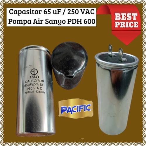 Jual Kapasitor 65uf pompa air sanyo pdh 600 capasitor 65 uf - Kota ...