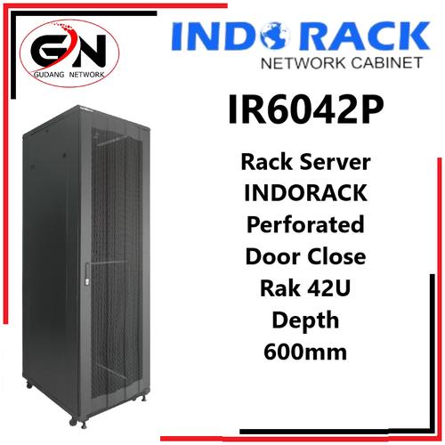 Jual Rack Server INDORACK Perforated Door Close Rak 42U Depth 600mm ...