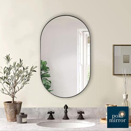 Jual CERMIN DINDING / CEMIN KAMAR MANDI - CERMIN BINGKAI BESI OVAL - Uk ...