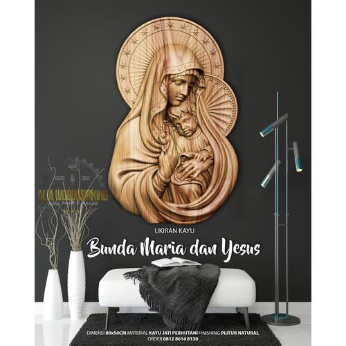Jual Pajangan Dinding Ukiran Kayu Bunda Maria dan Yesus - Jakarta Timur ...