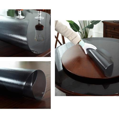 Jual Taplak meja plastik PVC Hitam Black Frosted tebal 1,3 mm, p:40cm ...
