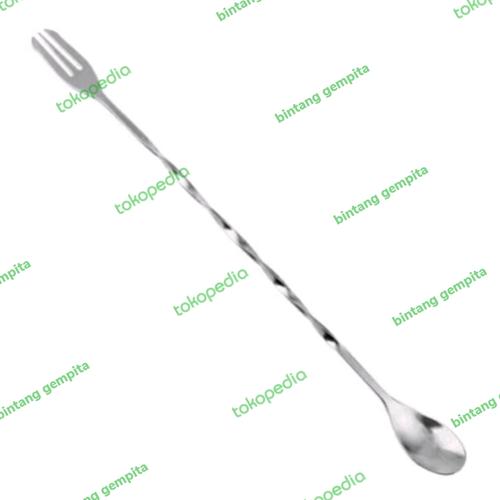 Jual sendok aduk minuman panjang long bar spoon - 23cm kayu - Jakarta ...