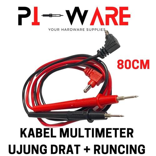 Jual Kabel Multimeter Sepasang Merah Hitam Ujung Drat Tajam Panjang ...