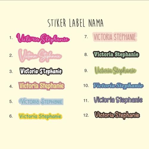Promo Stiker Label Nama Waterproof ISI UP TO 50 pcs/set - Kota ...