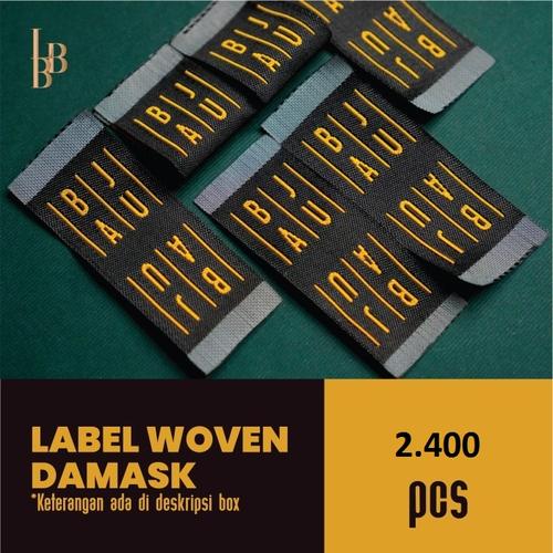 Jual [ 5x1,5 cm] Label / merk / logo Baju Custom Woven 200 lusin / 2 ...