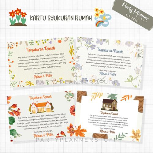Jual Kartu / stiker tasyakuran rumah / syukuran pindah rumah baru ...
