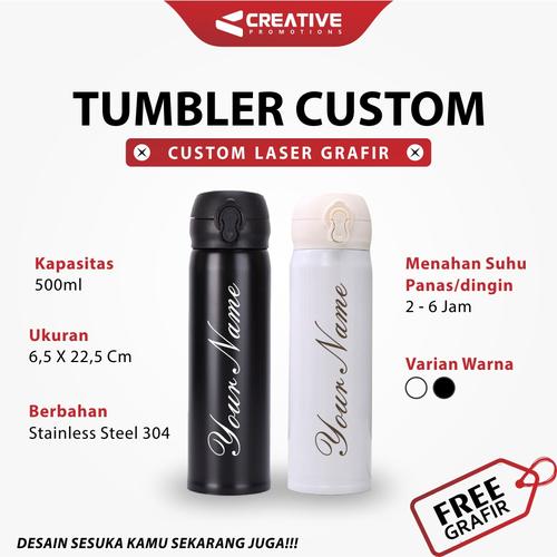Jual Tumbler Custom Free Grafir - Tumbler Grafir Desain Custom Nama ...