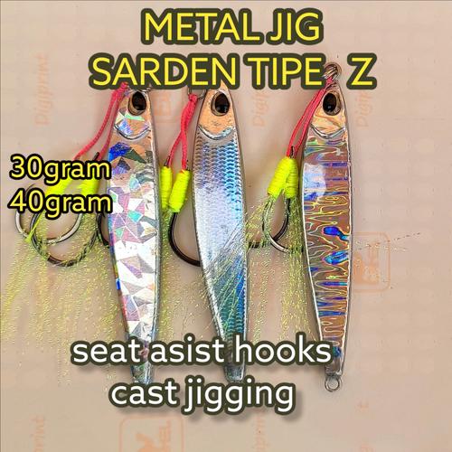 Jual metal jig 40g 30g metal jig kiler 30g metal jig sarden s metal jig ...
