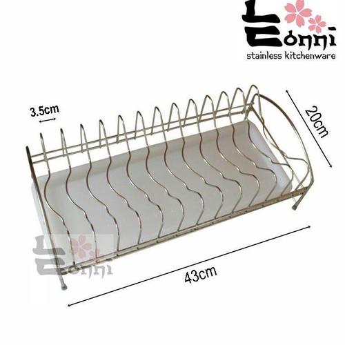 Jual New Rak Piring Stainless Murah Sekat Susun Piring Lemari Rapi ...